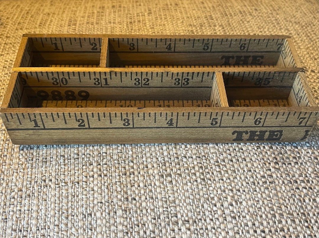 WOODEN RULER Box…dyer Collection…handcrafted Storage Box…four ...