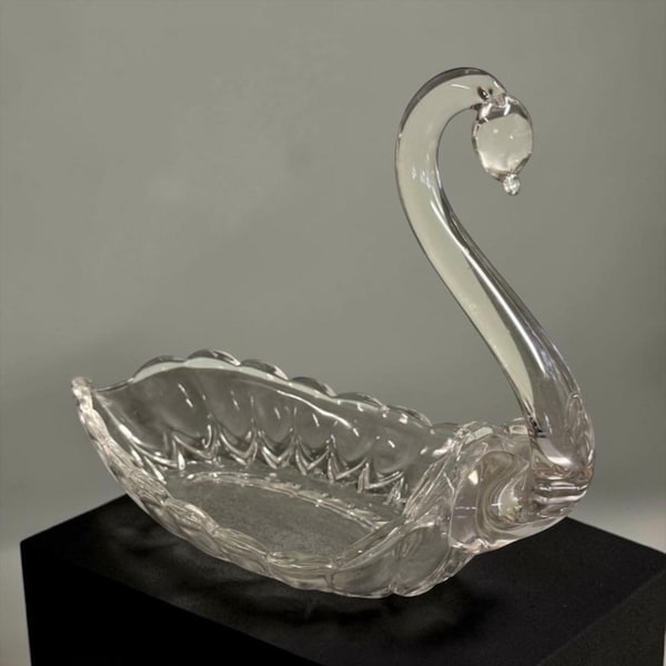 Glass Swan Dish Large - Etsy