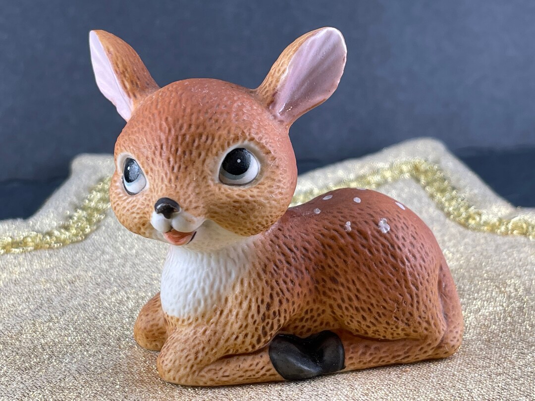 HOMCO DEER Figurine…smiling Fawn Laying Down…homco Home Interiors ...