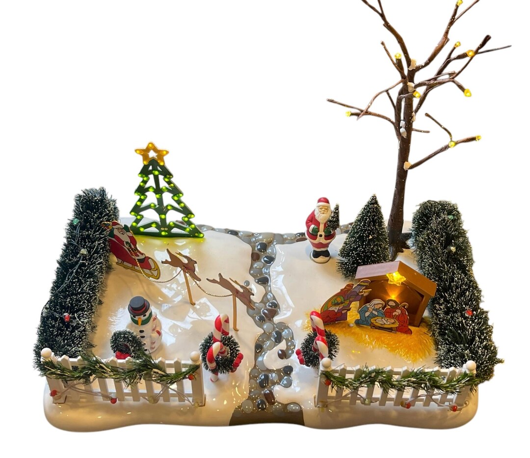 CHRISTMAS LIGHT UP Scene…. ”festive Front Yard”…dept. 56……nativity ...