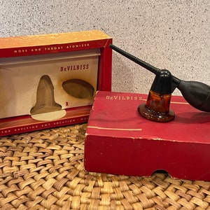 DEVILBISS ATOMIZER No.114bakelite and Amber Glassoriginal Boxvintage Medical Collectible ...