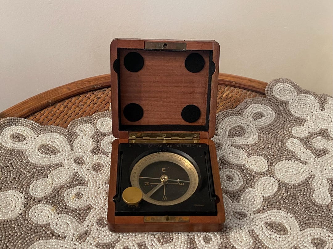 19th Century Compass…antique…stoppani & Co….precision Instrument…navigational Tool…original ...