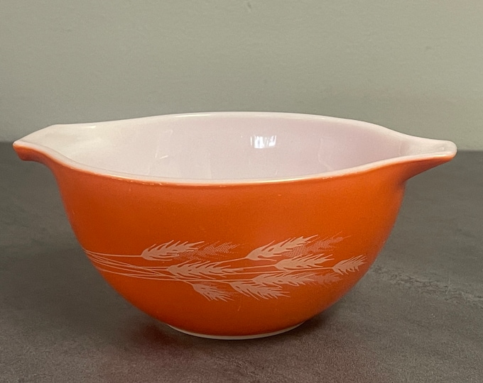 PYREX CINDERELLA Bowl…corning Ware…441…1.5 Quart…orange and White…wheat ...