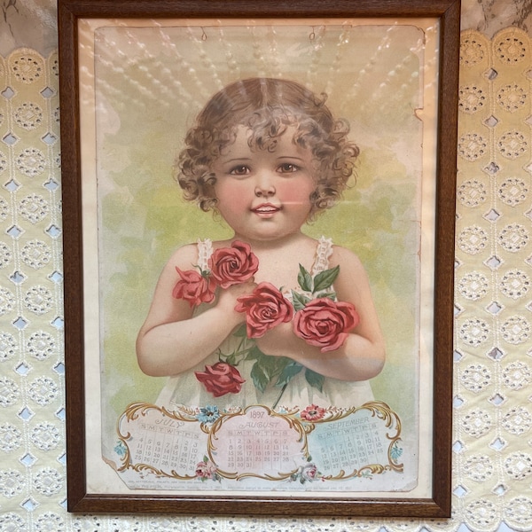 Antique Framed Calendar - Etsy