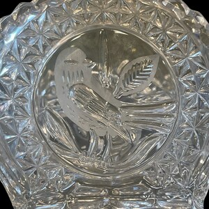HOFBAUER BIRD Basket…the Byrdes Collection…crystal, Pressed and Etched ...