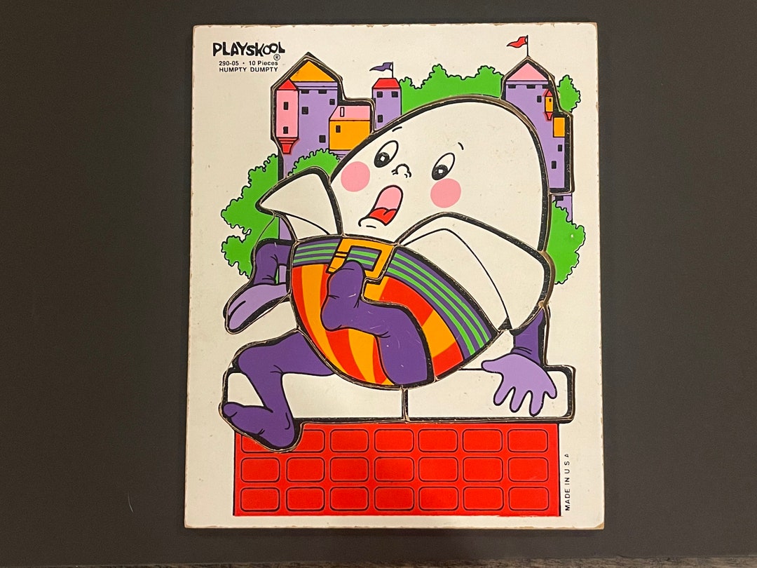 PLAYSKOOL HUMPTY DUMPTY Puzzlesesame Streetwooden Tray - Etsy