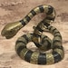 LARGE BRASS SNAKE Figurepencopainted Black Sections and Eyestextured ...