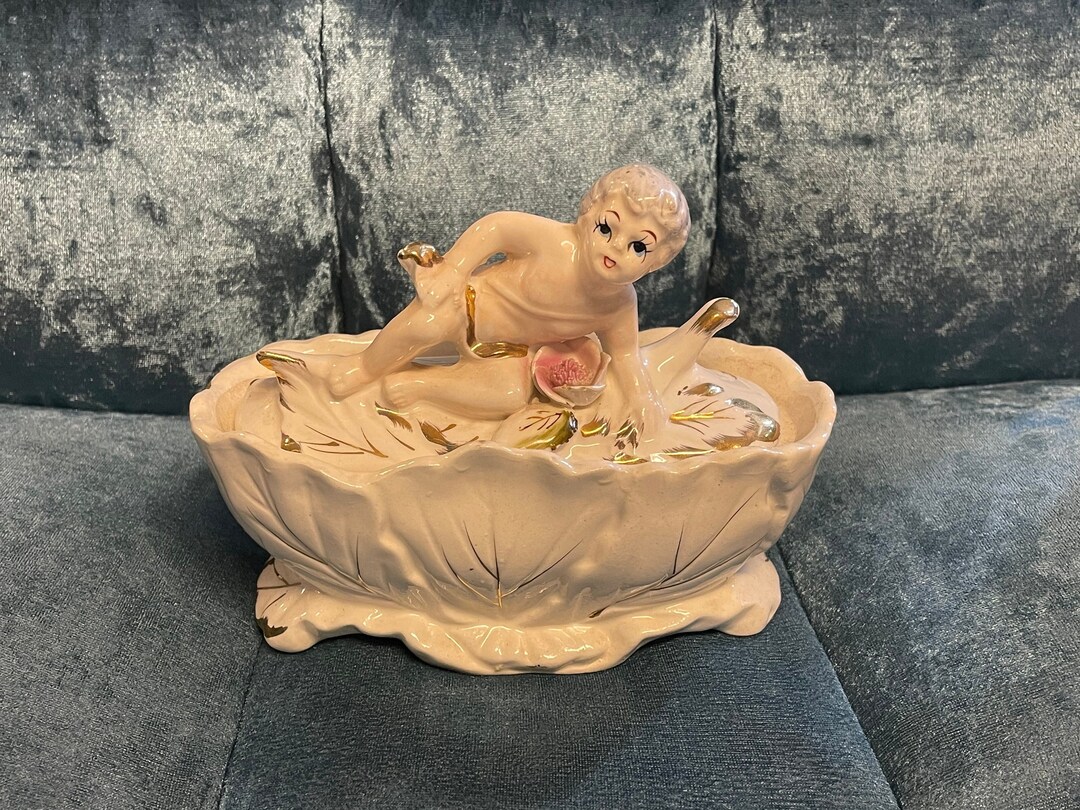 ROYAL HEALY CHERUB Covered Dish…angel Dish...cherub Lid...1950s…#106 - Etsy