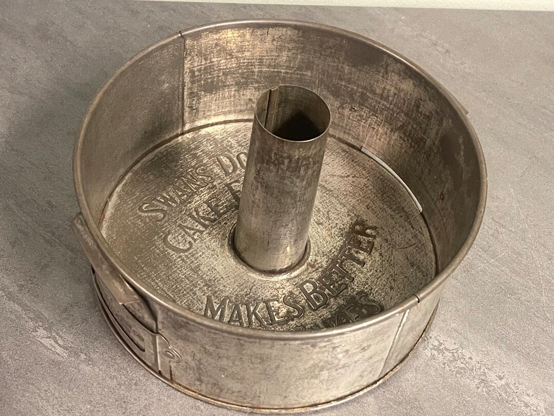 ANTIQUE BUNDT Pan…swans Down Flour…angel Food Pan…tin Pan…advertising ...