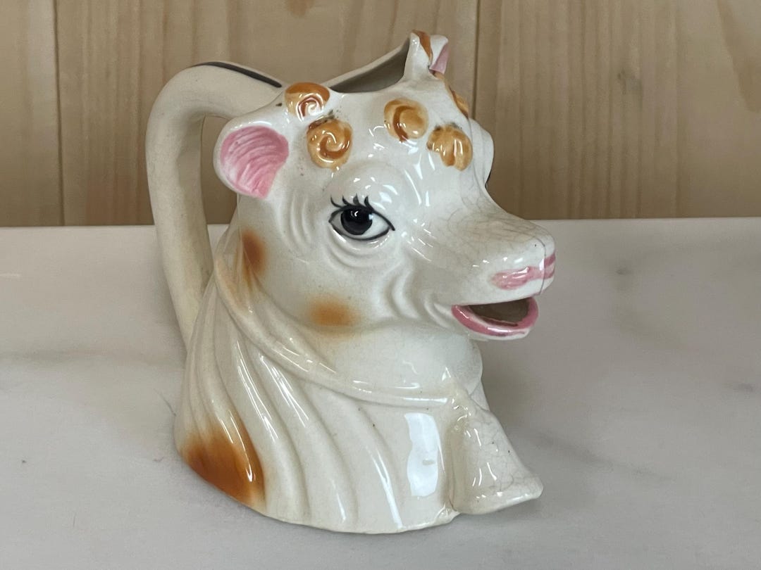COW HEAD CREAMER With Bellopen Mouth Pourerblue Bellanimal ...