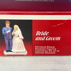 BRIDE & GROOM FIGURINE… Miniature…bisque Porcelain…inspired by the Art ...