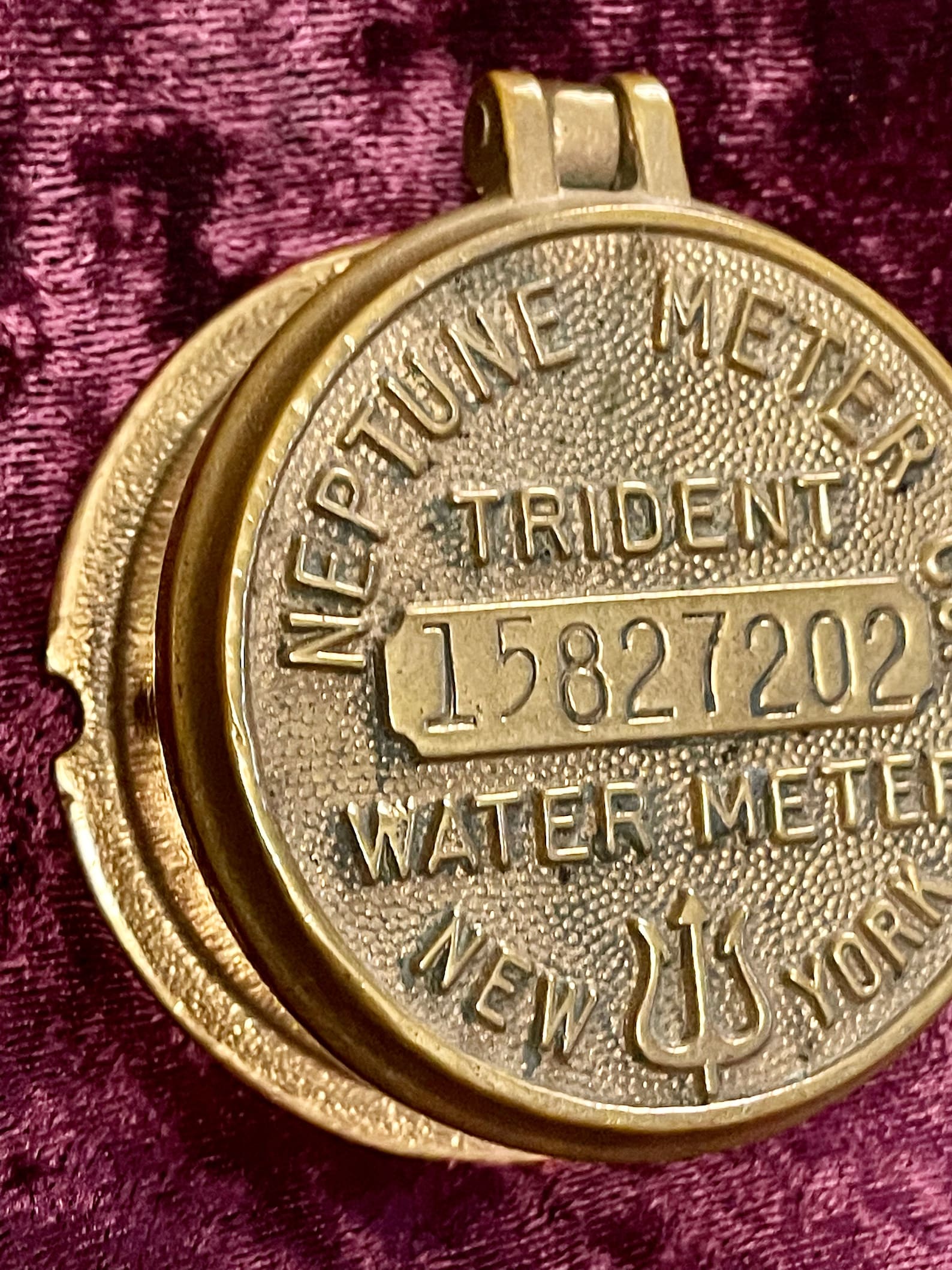 BRASS NEPTUNE Water Meter Cover TRIDENT New York...45 | Etsy