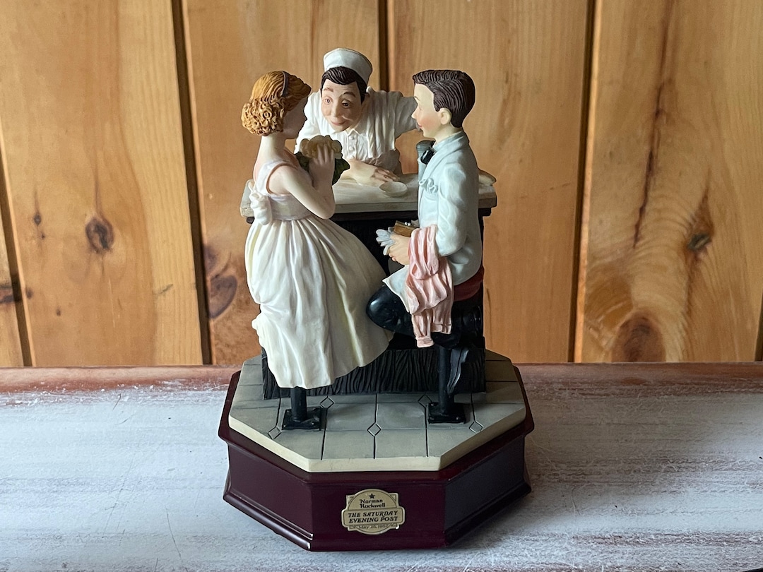 NORMAN ROCKWELL Music Box… “after the Prom”…san Francisco Music Box Co ...