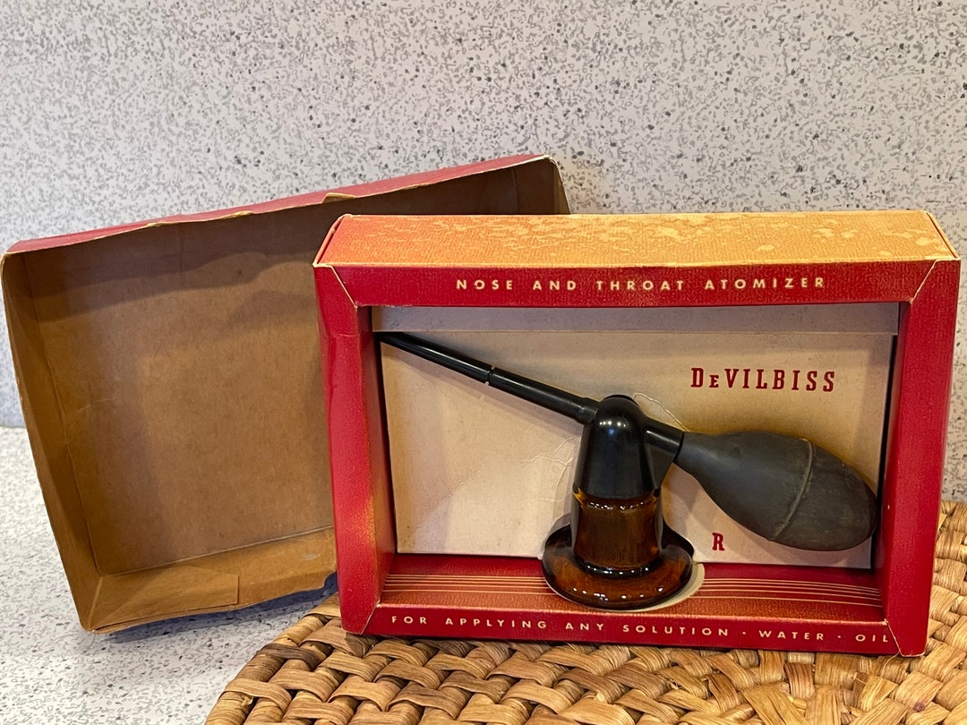 DEVILBISS ATOMIZER No.114bakelite and Amber Glassoriginal Boxvintage ...