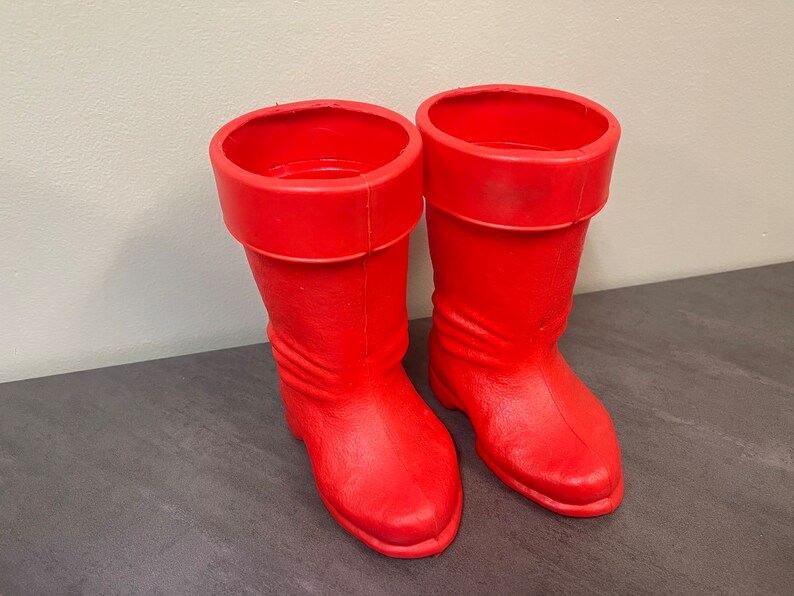 PLASTIC SANTA Bootsset of 2christmascandy/artificial Plant - Etsy