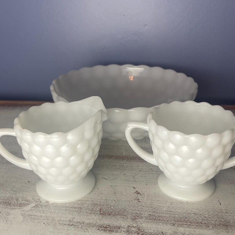 Bubble Milk Glass - Etsy