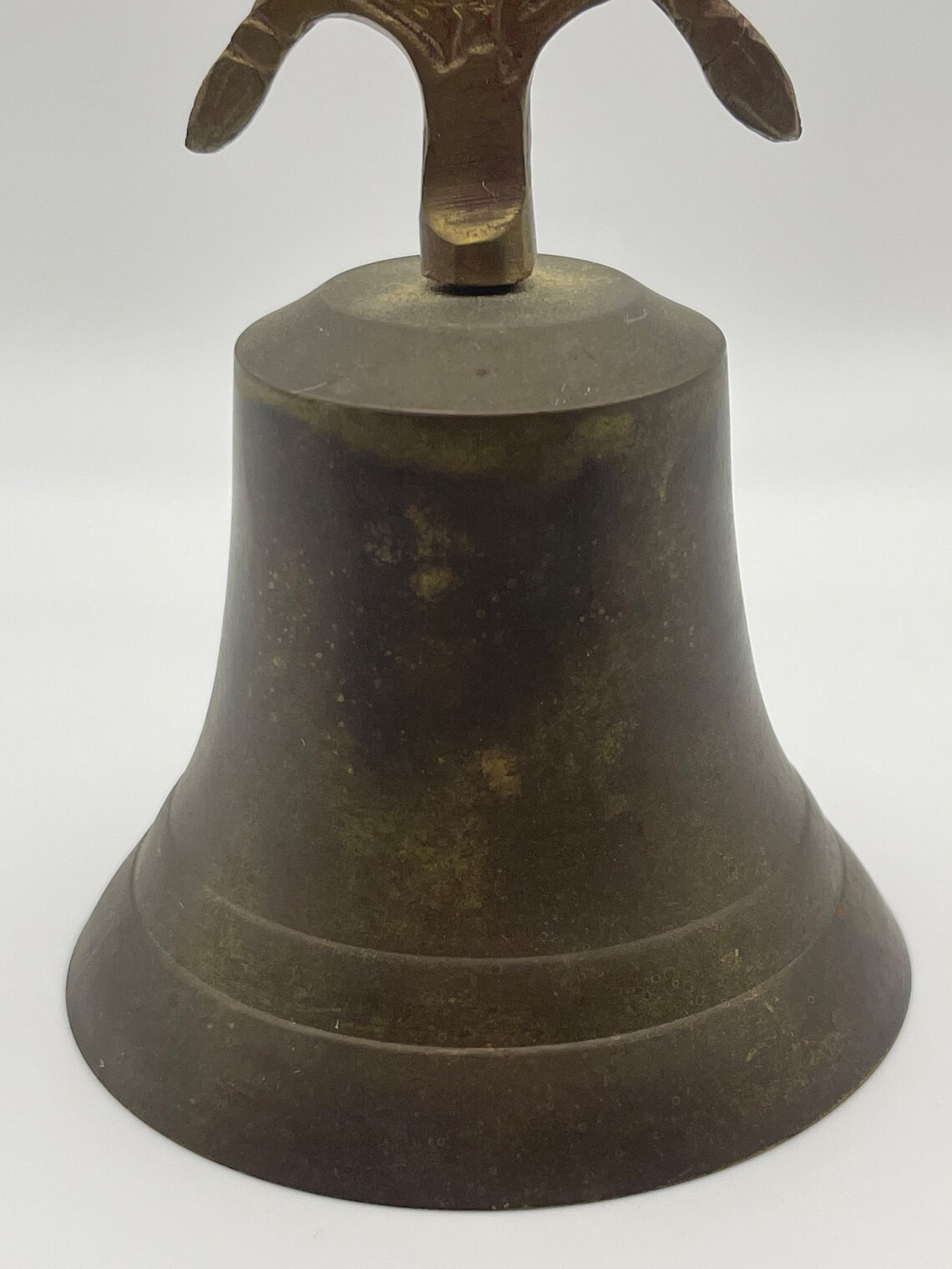 NAUTICAL BRASS Bell…ship Wheel Handle…ringing Bell…ornate Hand Bell ...
