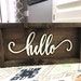Mini Hello Wood Sign, Laser Cut Hello Sign - Etsy
