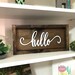 Mini Hello Wood Sign, Laser Cut Hello Sign - Etsy