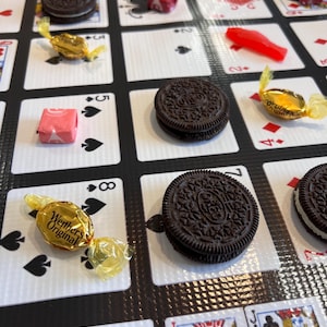 Jumbo FOOD Sequence Game, Giant Wipeable Waterproof Board Game Mat ...