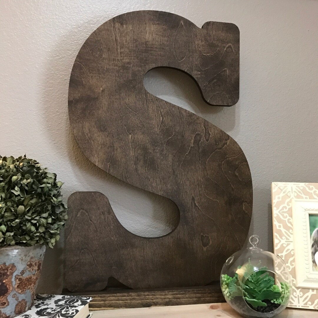 Choose Your Letter- Large Wooden Letter Cutout, 12"- 24" Tall Wood ...