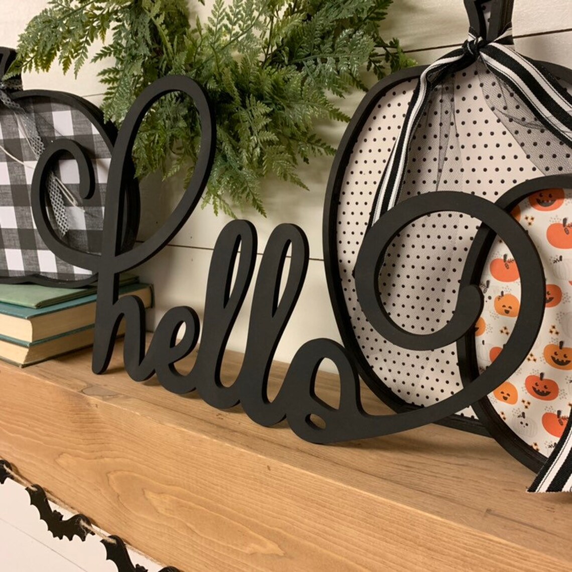 Hello Wood Word Cutout Scroll Cut Word Hello Wood Sign | Etsy