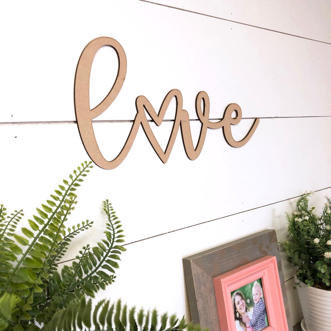 Love Wood Cutout Valentine's Day Home Decor Red Love Wood - Etsy