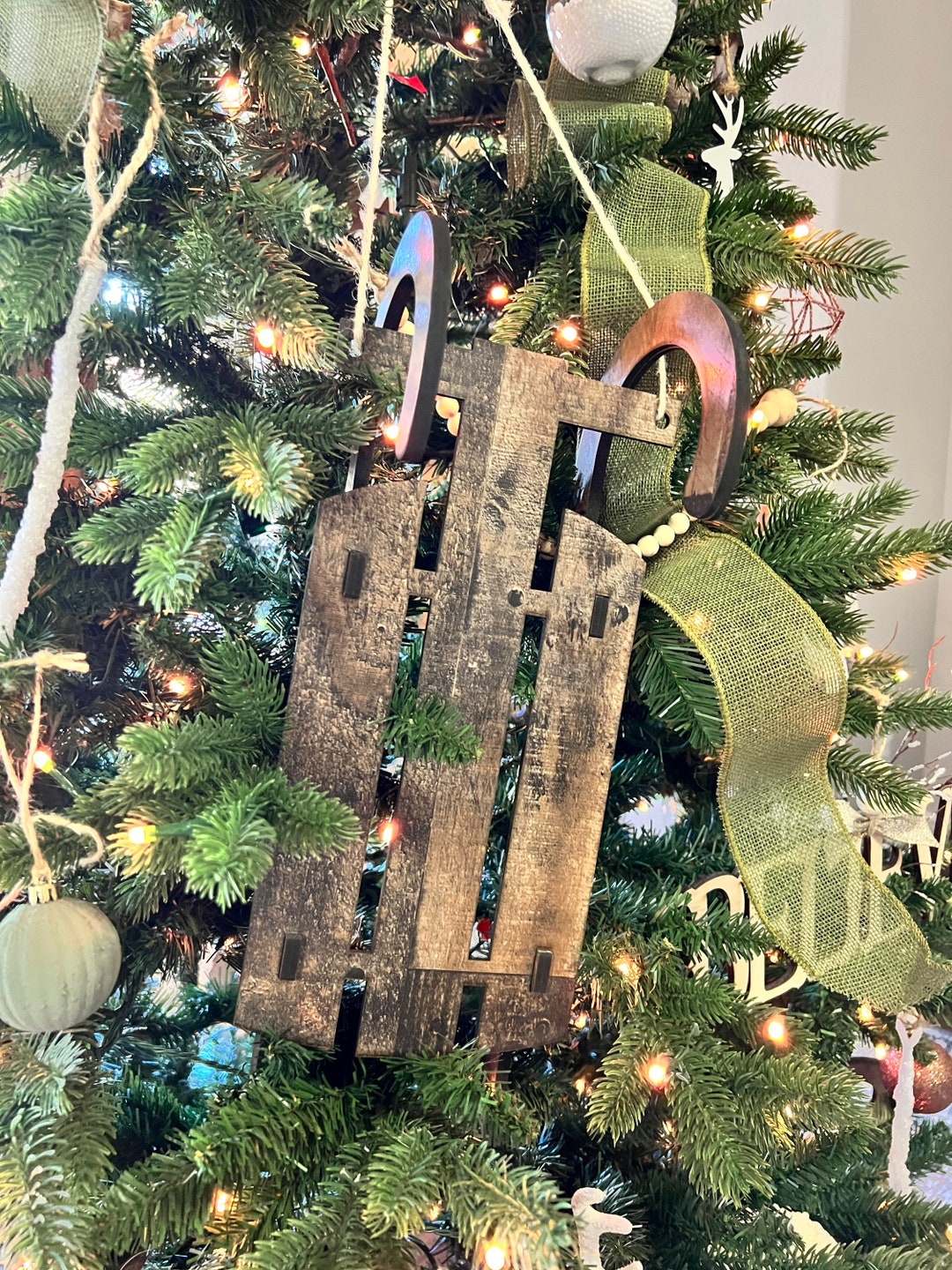 Large Sled Christmas Tree Ornaments, Large Christmas Tree Ornaments ...