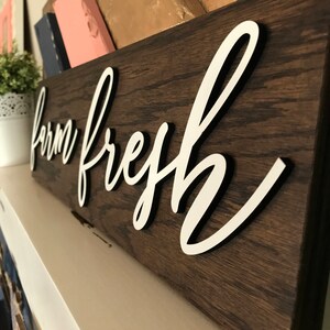 Farm Fresh Farmhouse Sign Wall Hanging Decor Wood Sign Wooden - Etsy