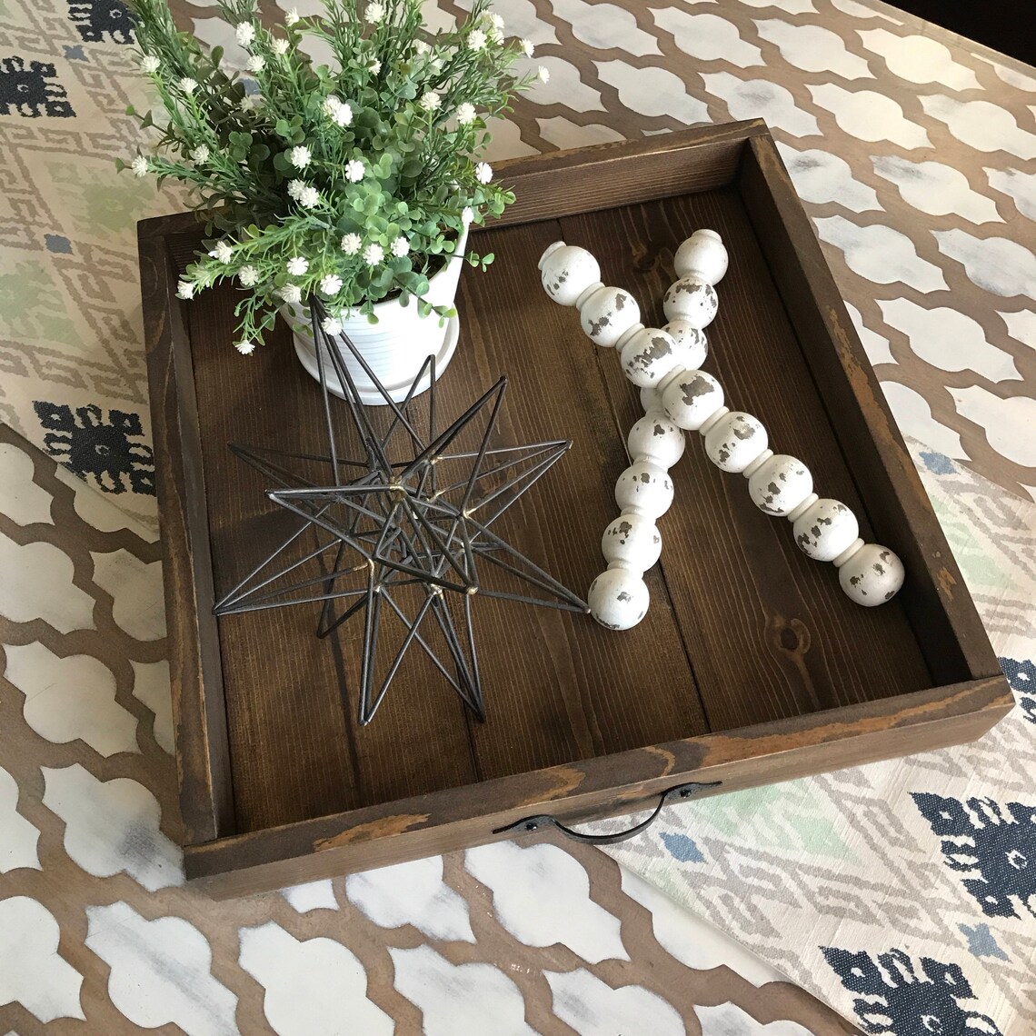Rustic Wood Coffee Table Tray Home Decor Ottoman Tray - Etsy