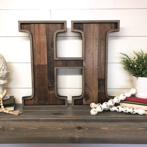 Rustic Wooden Letter - Etsy