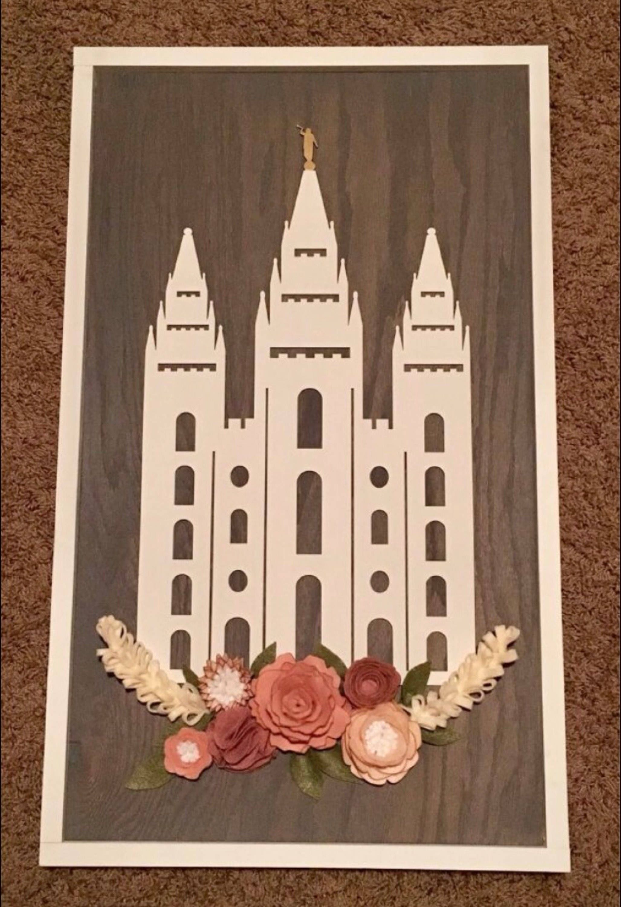 LDS Temple Cutout Wood Laser Cut Temple St. George and Salt | Etsy