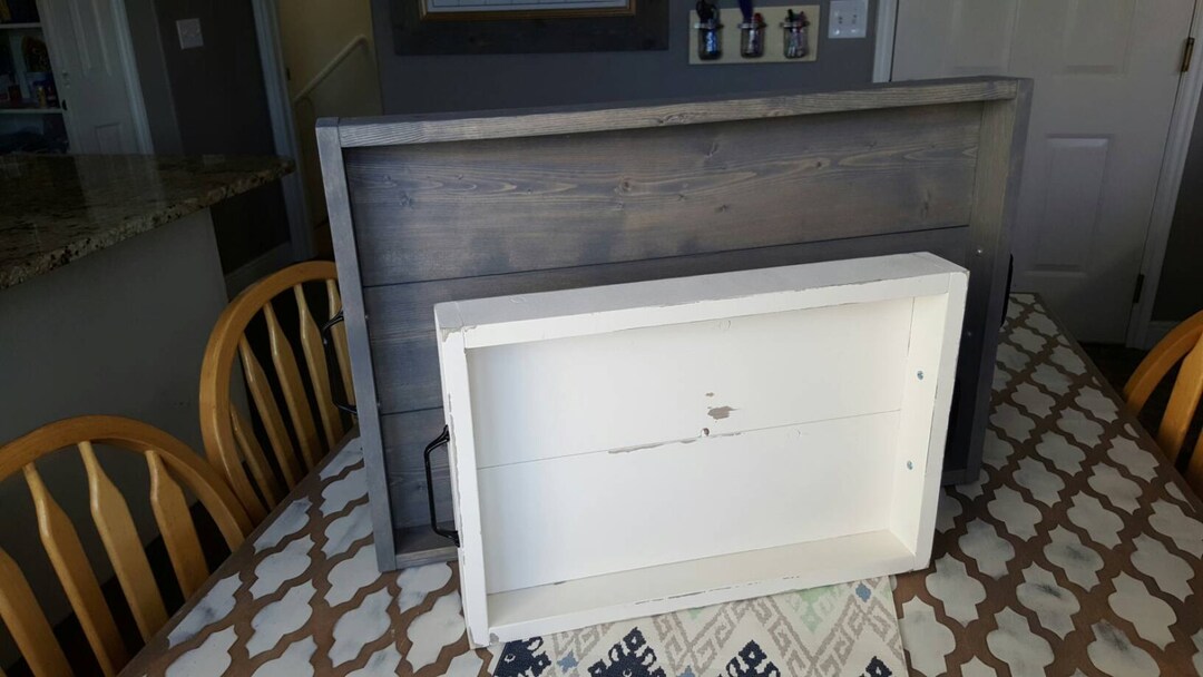 Rustic Wood Coffee Table Tray, Home Decor, Ottoman Tray, Rustic Serving ...