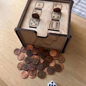 Coin Drop Game, Pennies Game, Travel Game, Die and Chips Included ...
