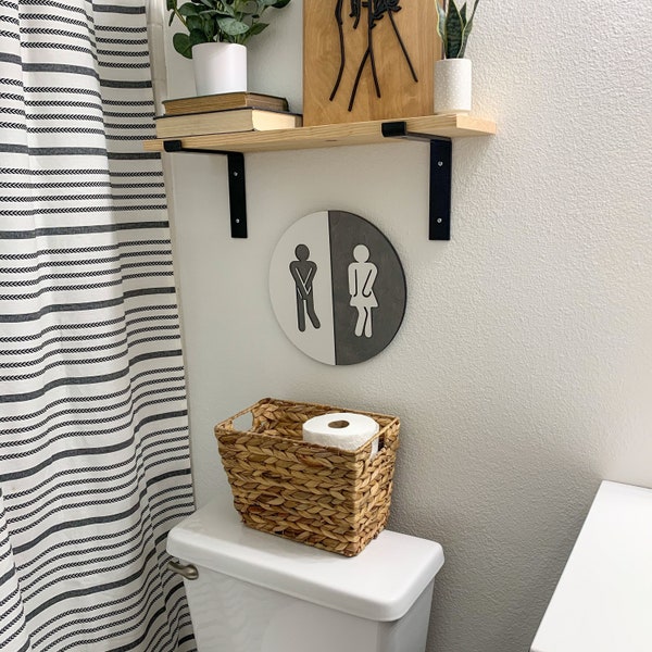 Bathroom Signs - Etsy