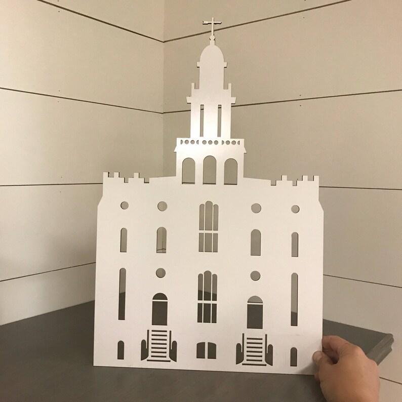 LDS Temple Cutout Wood Laser Cut Temple St. George and Salt - Etsy.de