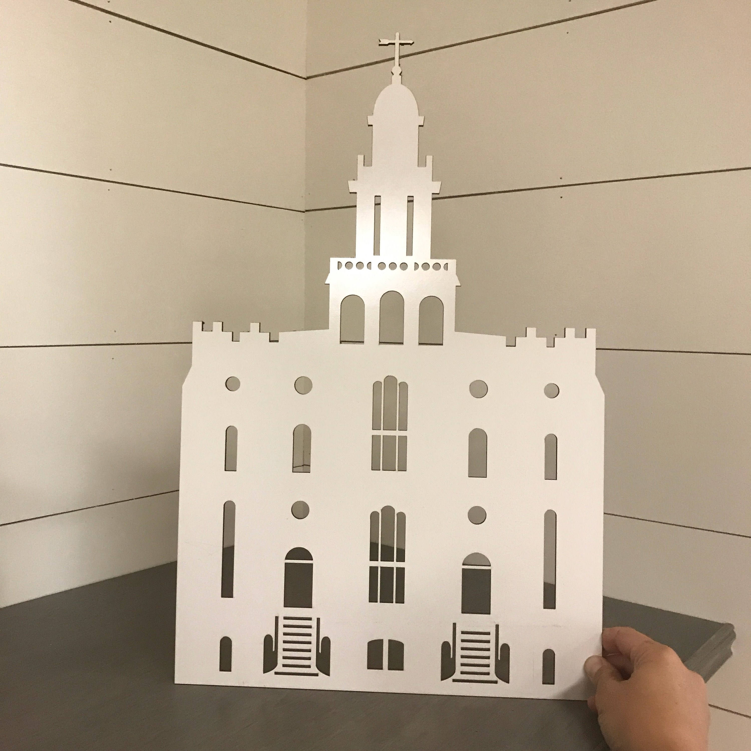 LDS Temple Cutout Wood Laser Cut Temple St. George and Salt | Etsy