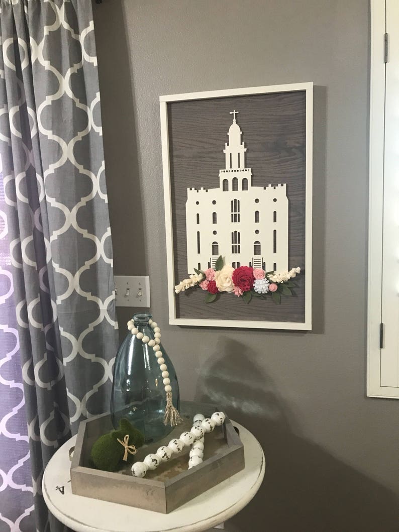LDS Temple Cutout Wood Laser Cut Temple St. George and Salt - Etsy