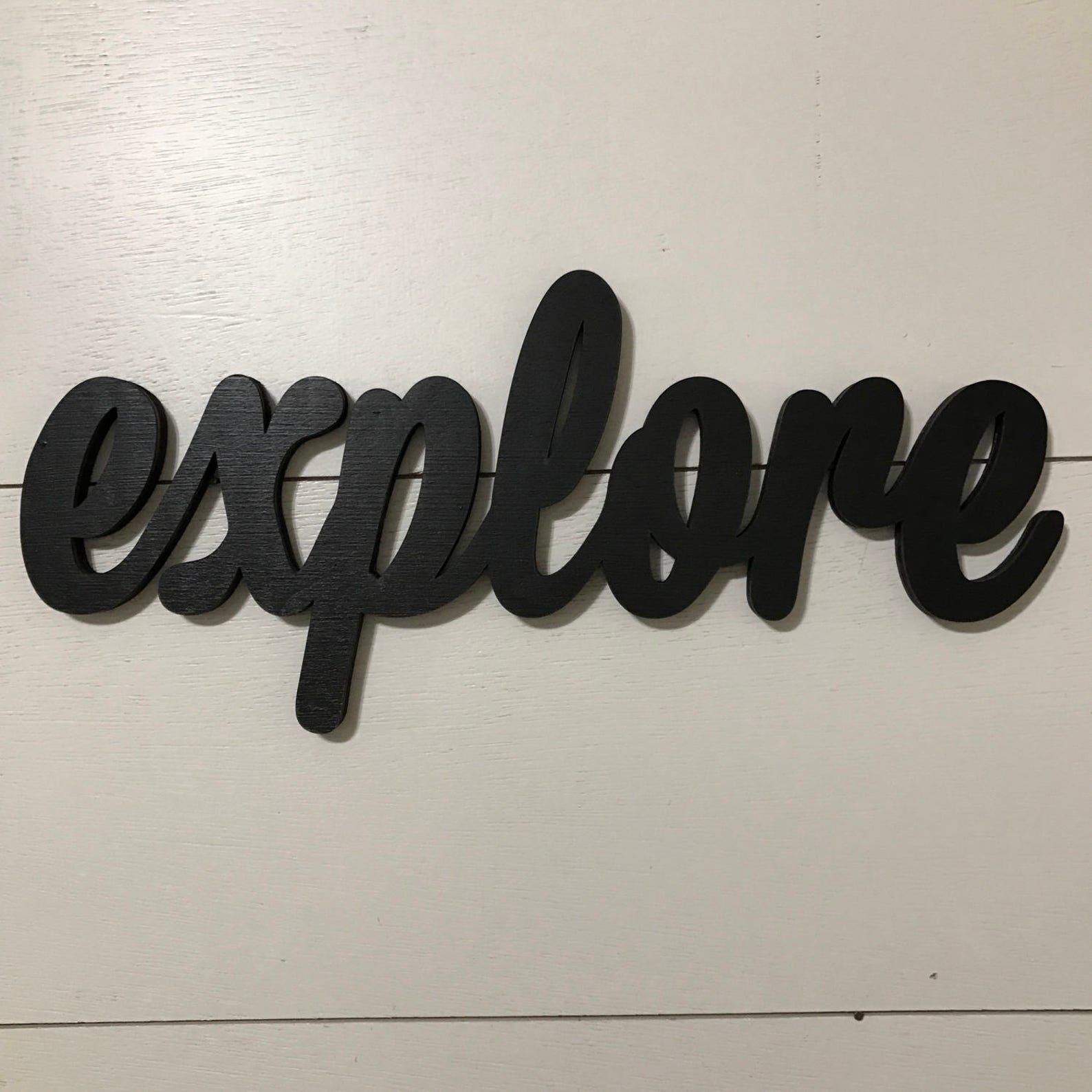 Explore Wood MDF Word Cutout, Laser Cut Word, Explore Travel Themed ...