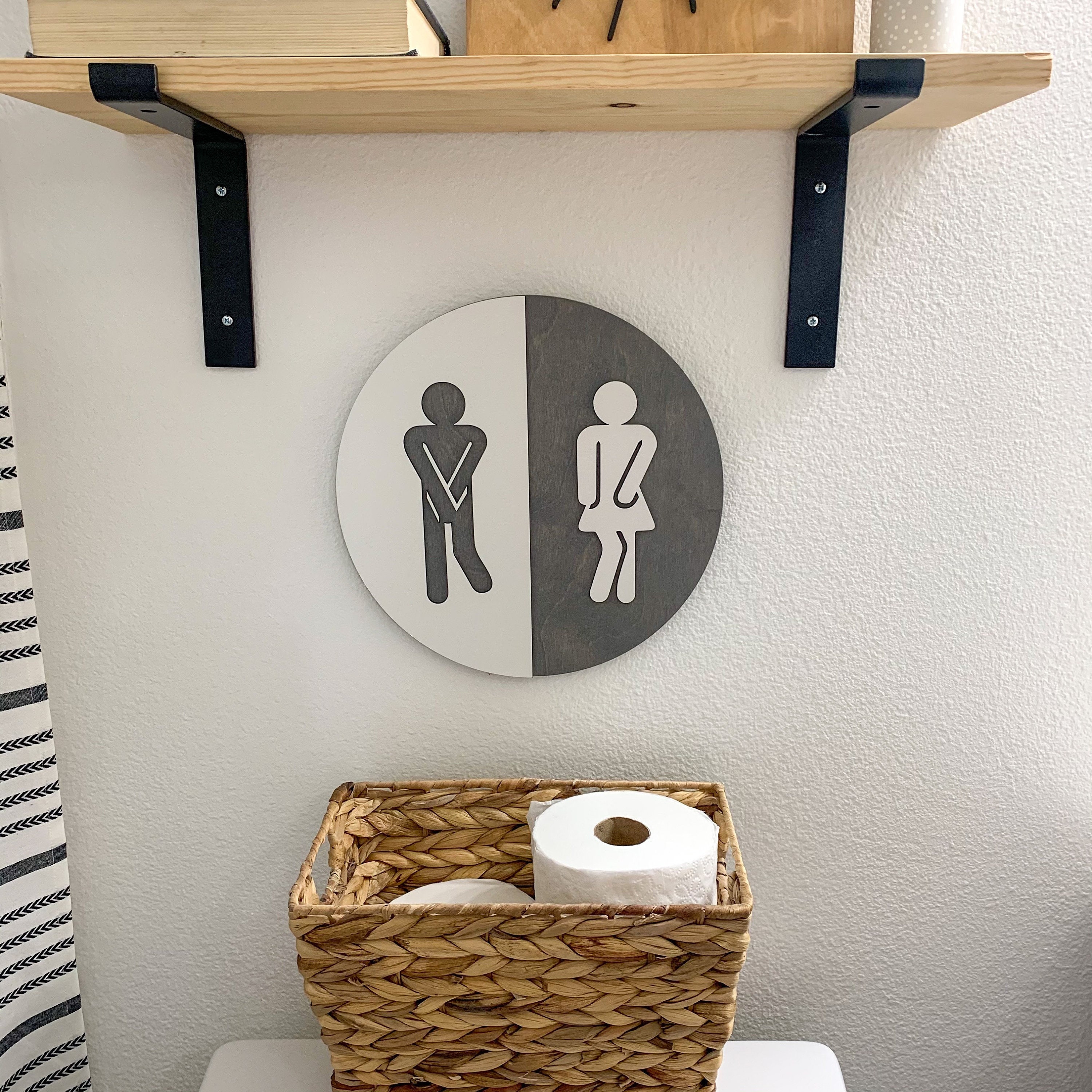 Bathroom Sign Boy Girl Bathroom Decor Funny Bathroom Sign | Etsy