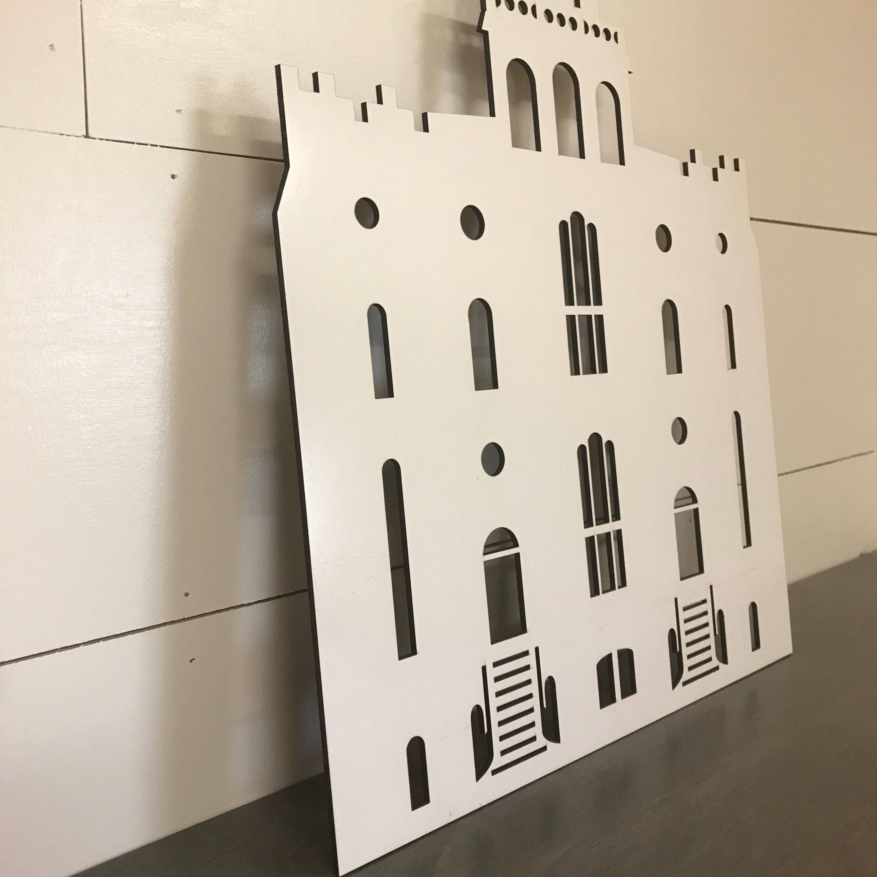 LDS Temple Cutout Wood Laser Cut Temple St. George and Salt | Etsy