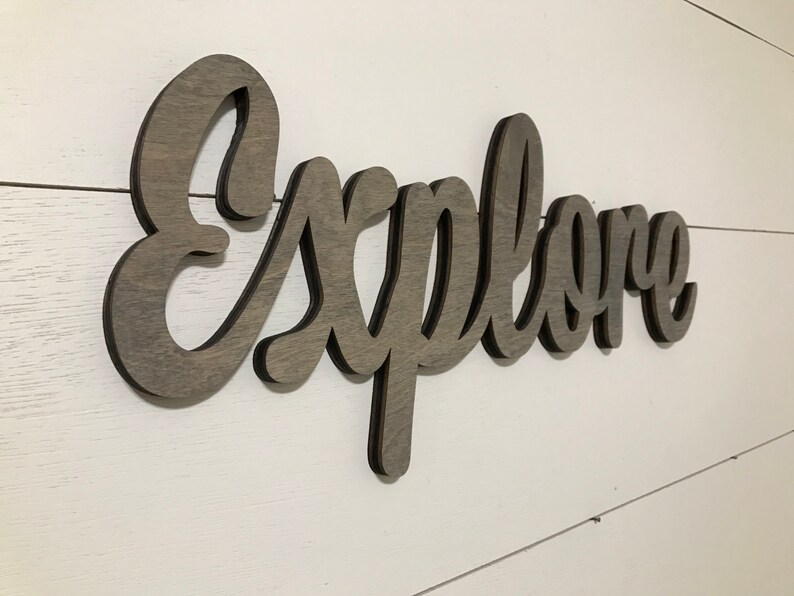 Explore Wood MDF Word Cutout Laser Cut Word Explore Travel - Etsy