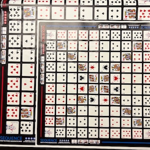 Jumbo Sequence Game, Giant Board Game Mat, Cards and Chips Included - Etsy