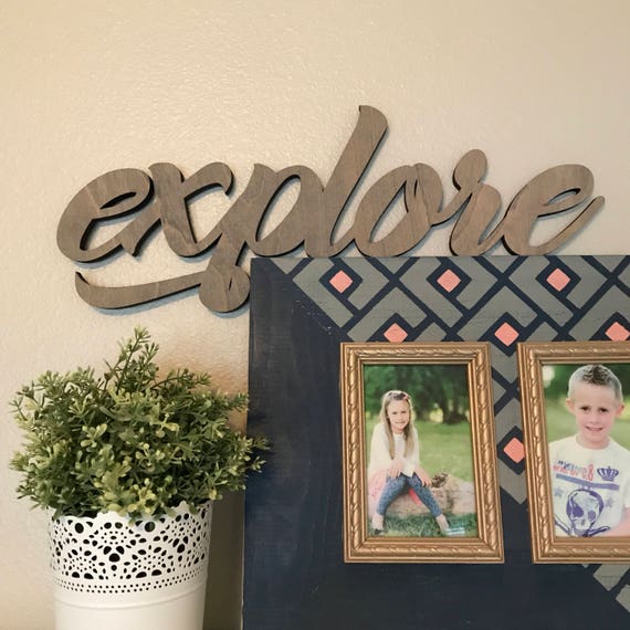 Explore Wood Word Cutout Laser Cut Word Travel Themed Sign - Etsy