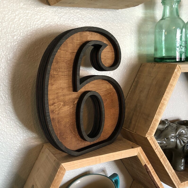 Wooden Marquee Number Cutout Laser Cut Wood Number Sign - Etsy