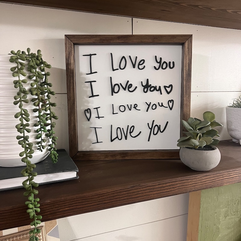 I Love Sign Handwritten - Etsy