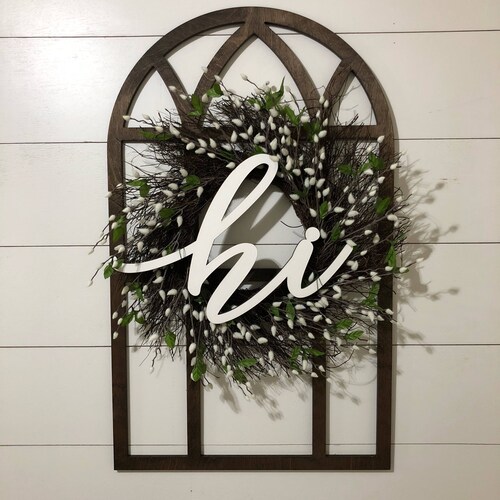 Large Hi Wood Word Cutout Laser Cut Word Front Door Decor - Etsy