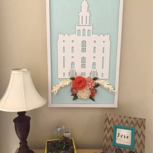 LDS Temple Cutout, Wood Laser Cut Temple, St. George and Salt Lake ...