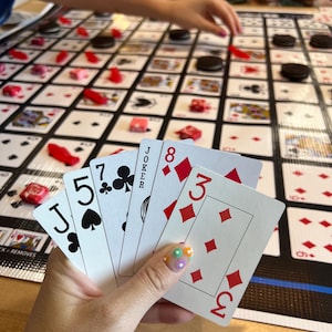 Jumbo FOOD Sequence Game, Giant Wipeable Waterproof Board Game Mat ...