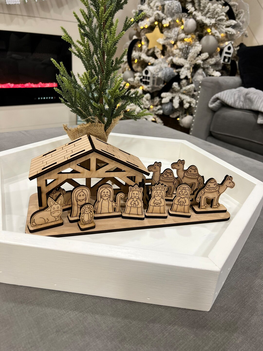 DIY Christmas Nativity Scene, Wooden Nativity Craft, Paint It Yourself ...